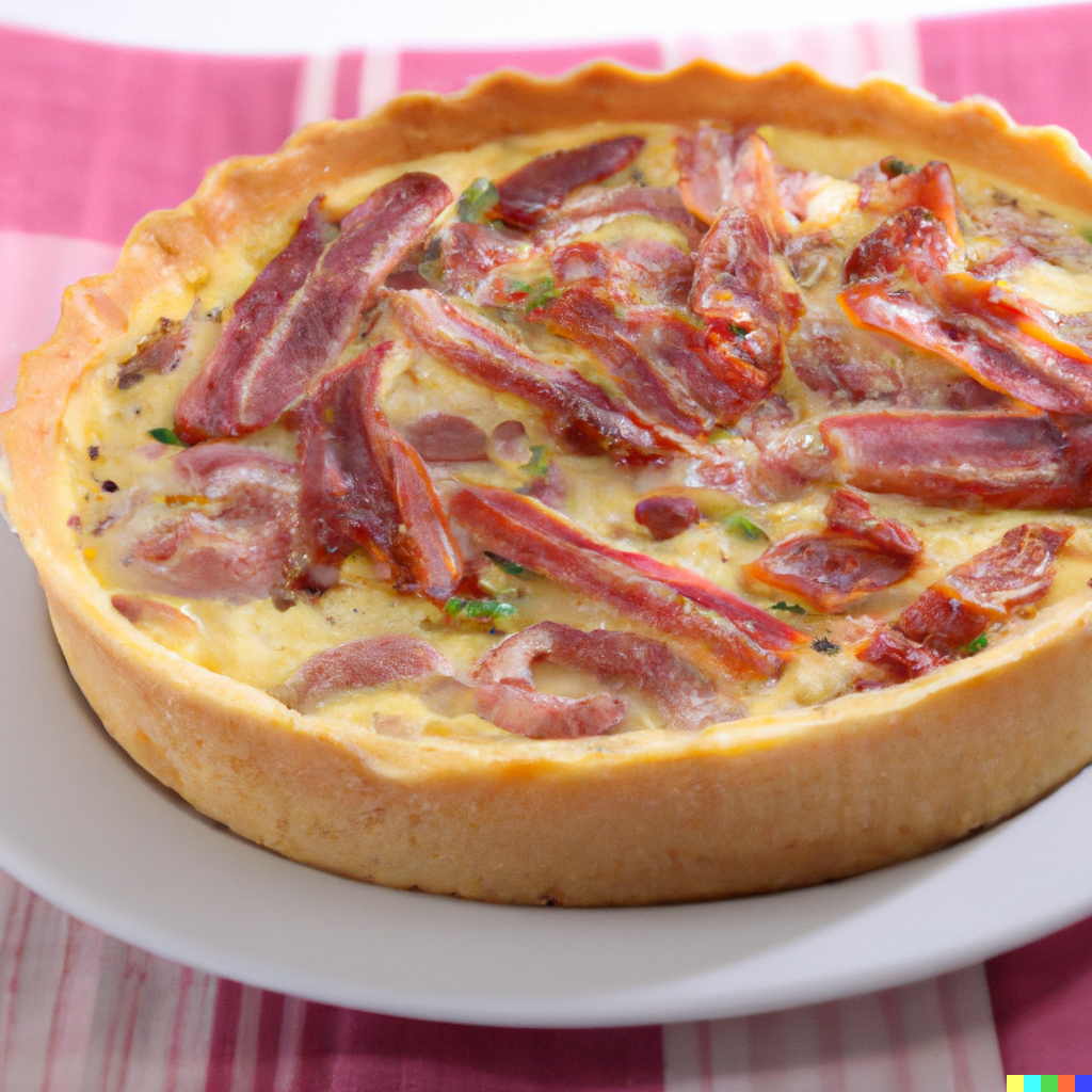 Quiche aux lardons - Recettes d'Alia